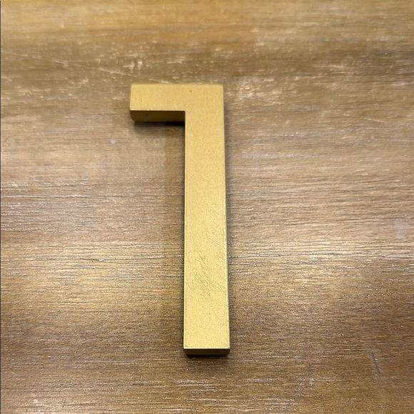 Wall Decor | 415 Gold Number One Block For Home Address | Poshmark